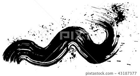 Calligraphy wave splashing illustrations - Stock Illustration [43187377 ...
