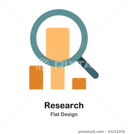 Research Flat Icon - Stock Illustration [43201058] - PIXTA