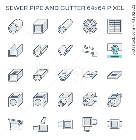 sewer pipe icon-插圖素材 [43202622] - PIXTA圖庫