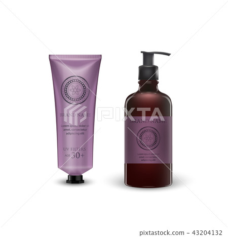 Soap, Lotion, Spa Cosmetics Container. - Stock Illustration [43204132 ...
