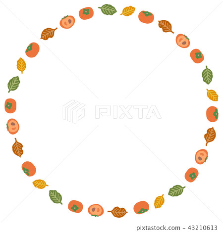 Persimmon frame round - Stock Illustration [43210613] - PIXTA
