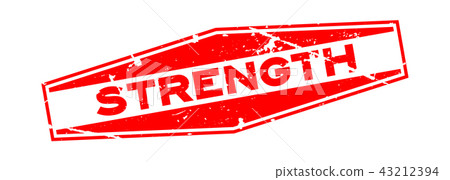 Grunge red strength word rubber seal stamp - Stock Illustration ...