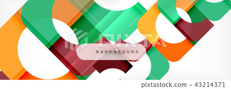 Geometric squares abstract banner. Vector...-插圖素材 [43214371] - PIXTA圖庫