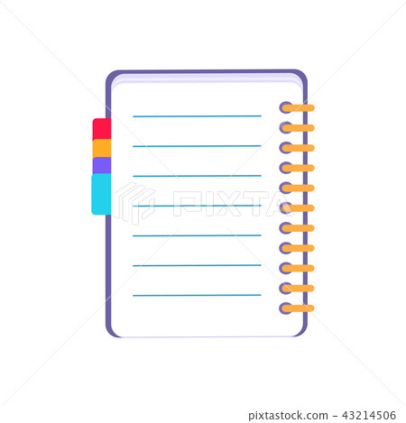 Purple Notebook Icon Vector Illustration on White - Stock Illustration ...