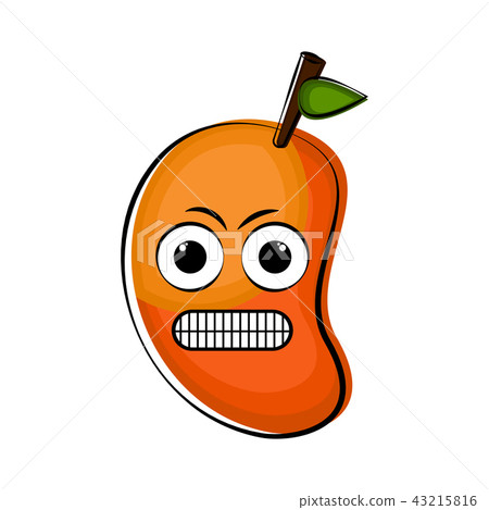 Angry mango cartoon character emote - Stock Illustration [43215816] - PIXTA