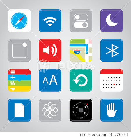 Touchscreen phone mobile application button Vector - Stock Illustration ...