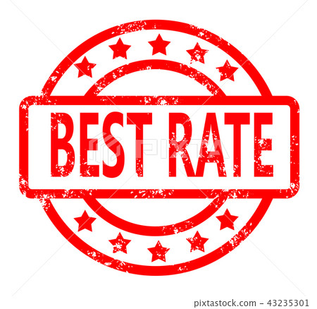 best rate red rubber stamp on white background. - Stock Illustration ...