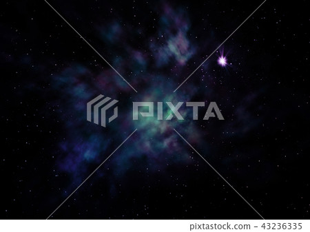 Small part of an infinite star field. 3D rendering - Stock Illustration ...