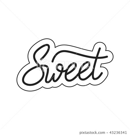 Sweet. Sweet lettering. Sweet label badge... - Stock Illustration ...