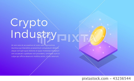 Cryptocurrency. Isometric illustration of... - Stock Illustration ...