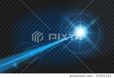 Blue laser beam isolated - Stock Illustration [43245181] - PIXTA