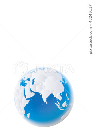 Earth Asia Blue Gray 2 - Stock Illustration [43249117] - PIXTA