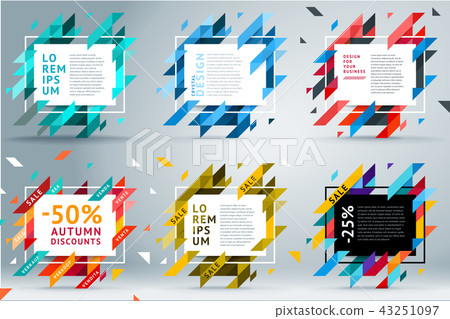Vector modern bright frame for text. - Stock Illustration [43251097 ...