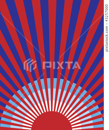 Sun rays,Japanese sun retro style, vertical - Stock Illustration ...