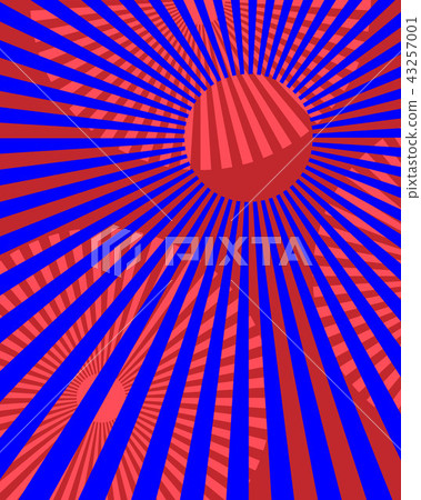 Sun rays,Japanese sun retro style, vertical - Stock Illustration ...