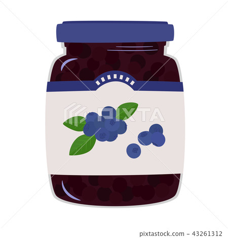 Blueberry jam illustration - Stock Illustration [43261312] - PIXTA