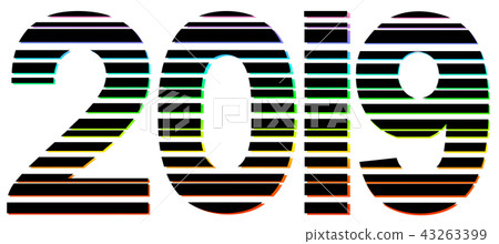 year, 2019, graphic - Stock Illustration [43263399] - PIXTA