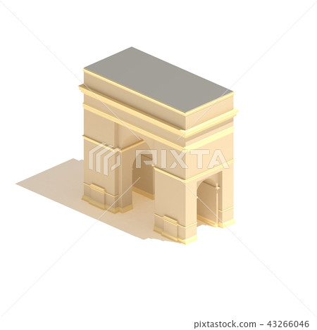 Isometric arch isolated on white background - Stock Illustration ...