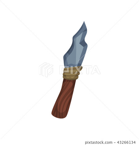 Prehistoric stone knife, stone age symbol,... - Stock Illustration ...