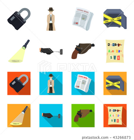 The detective flashlight illuminates the... - Stock Illustration ...