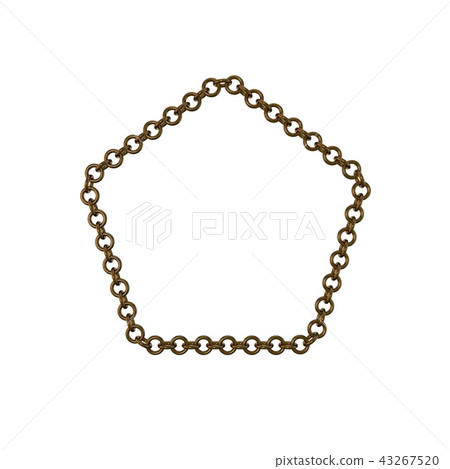 Bronze chain. Isolated on white background. - Stock Illustration ...