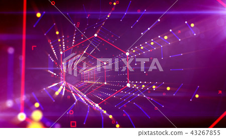 Hexagonal portal placed askew in violet space - Stock Illustration ...