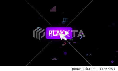 Violet play button pushed with arrow - Stock Illustration [43267894 ...