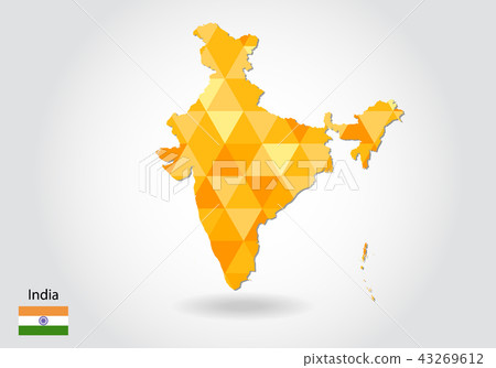 Geometric polygonal style vector map - Stock Illustration [43269612 ...