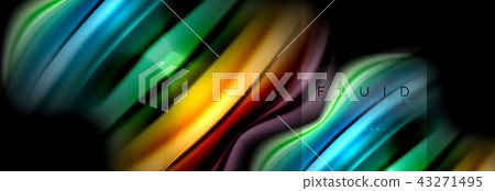 Rainbow fluid abstract shapes, liquid colors... - Stock Illustration ...