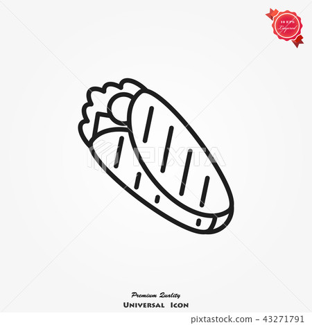 Wrap sandwich icon vector illustration - Stock Illustration [43271791 ...