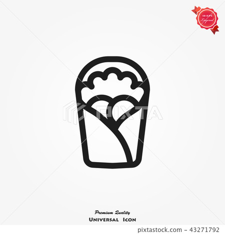 Wrap sandwich icon vector illustration-插圖素材 [43271792] - PIXTA圖庫