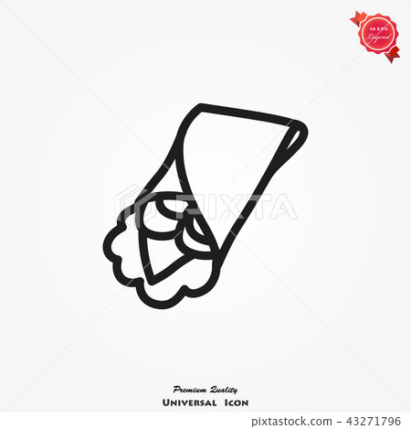 Wrap sandwich icon vector illustration - Stock Illustration [43271796 ...