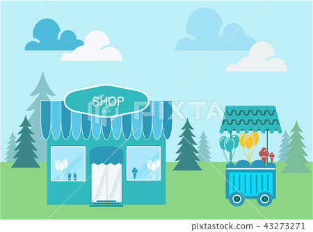 vector building a house shop-插圖素材 [43273271] - PIXTA圖庫