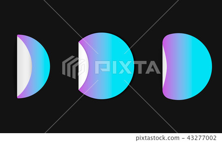 Gradient 3d circle sticker - Stock Illustration [43277002] - PIXTA