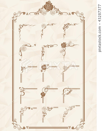 decorative border, ruffled border, frame - Stock Illustration [43287377 ...