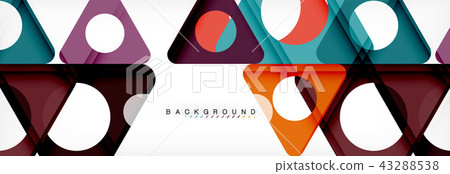 Circle and triangle abstract background - Stock Illustration [43288538 ...