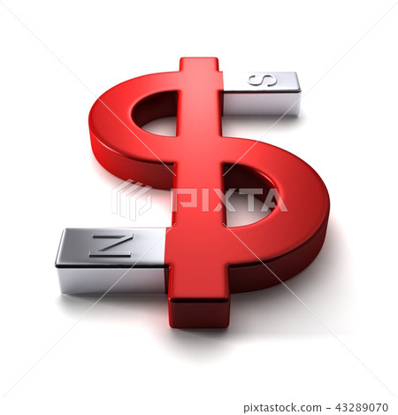 Dollar mark made of magnet - Stock Illustration [43289070] - PIXTA
