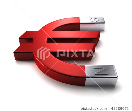 Euro mark made of magnet - Stock Illustration [43289071] - PIXTA