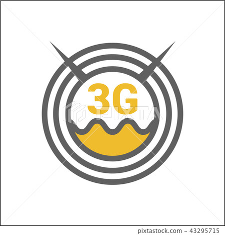 Unusual flat 3g logo icon with geometric pattern - Stock Illustration ...