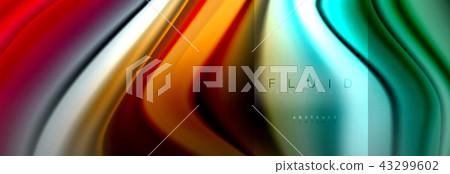 Rainbow fluid abstract shapes, liquid colors... - Stock Illustration ...
