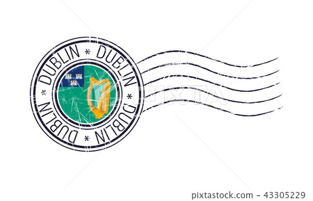 Dublin city grunge postal stamp - Stock Illustration [43305229] - PIXTA
