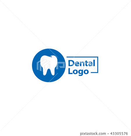 tooth in circle symbol logo dental vector. - Stock Illustration ...