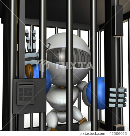 Imprisoned and arrested artificial intelligence - Stock Illustration ...
