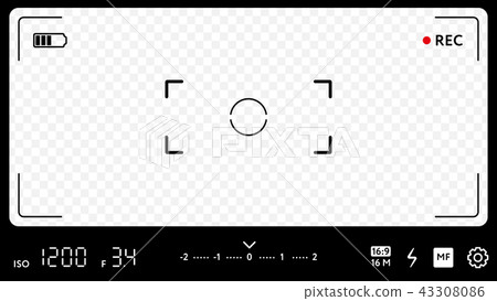 Modern camera focusing screen with settings - Stock Illustration ...