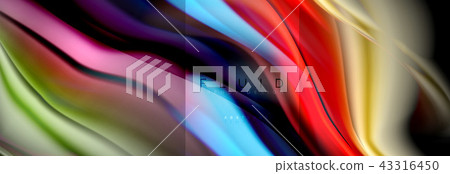 Rainbow fluid abstract shapes, liquid colors... - Stock Illustration ...