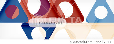 Circle and triangle abstract background - Stock Illustration [43317045 ...