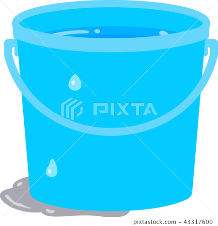 Blue bucket of water - Stock Illustration [43317600] - PIXTA