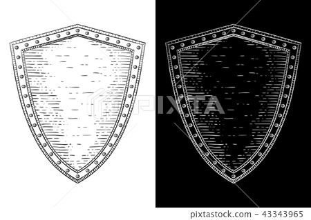 Shield. Hand drawn sketch - Stock Illustration [43343965] - PIXTA