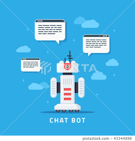 Chat bot concept banner - Stock Illustration [43344898] - PIXTA