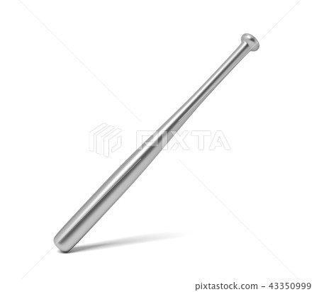 3d rendering of a single metal baseball bat... - Stock Illustration ...
